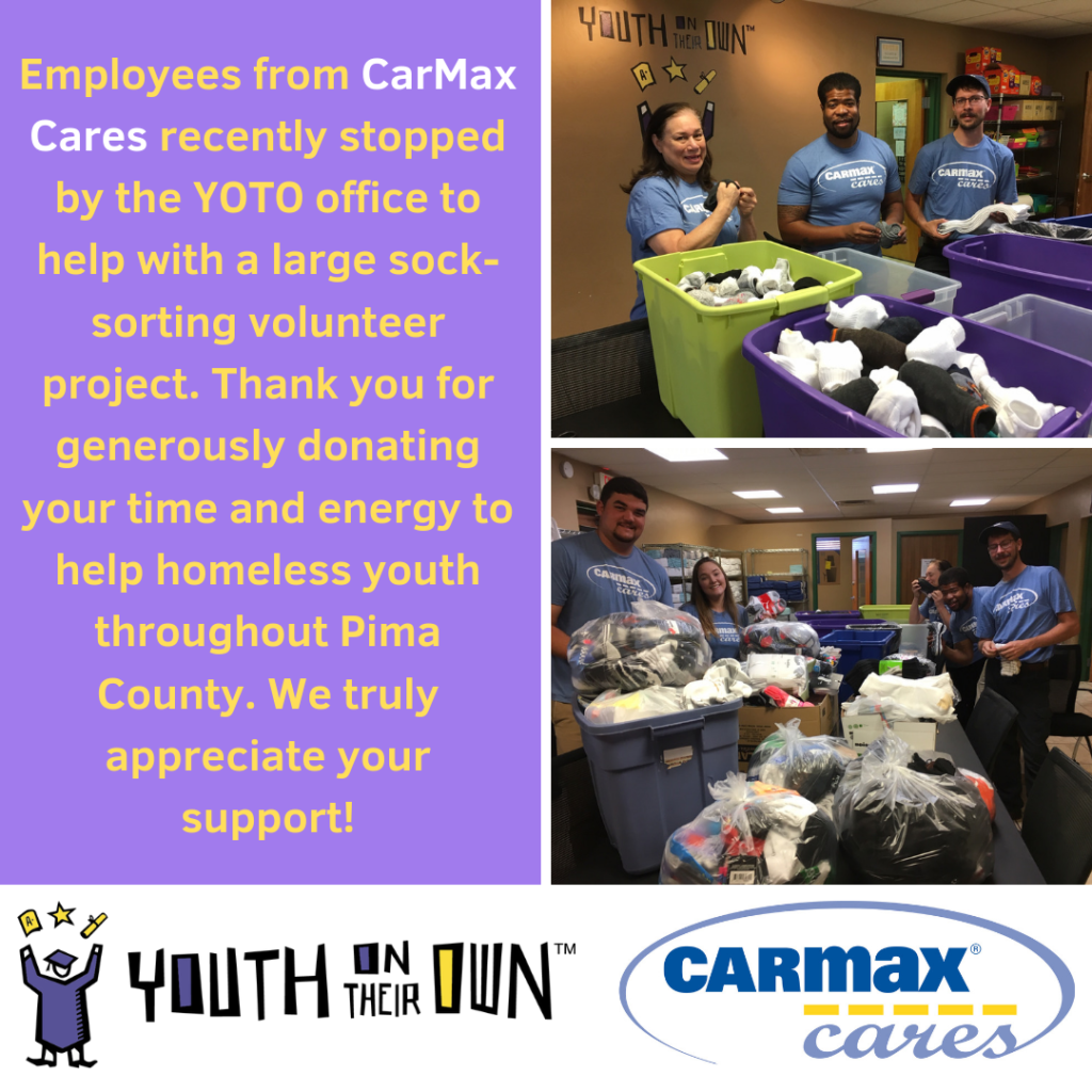 Thank you CarMax Cares!! - Youth On Their Own