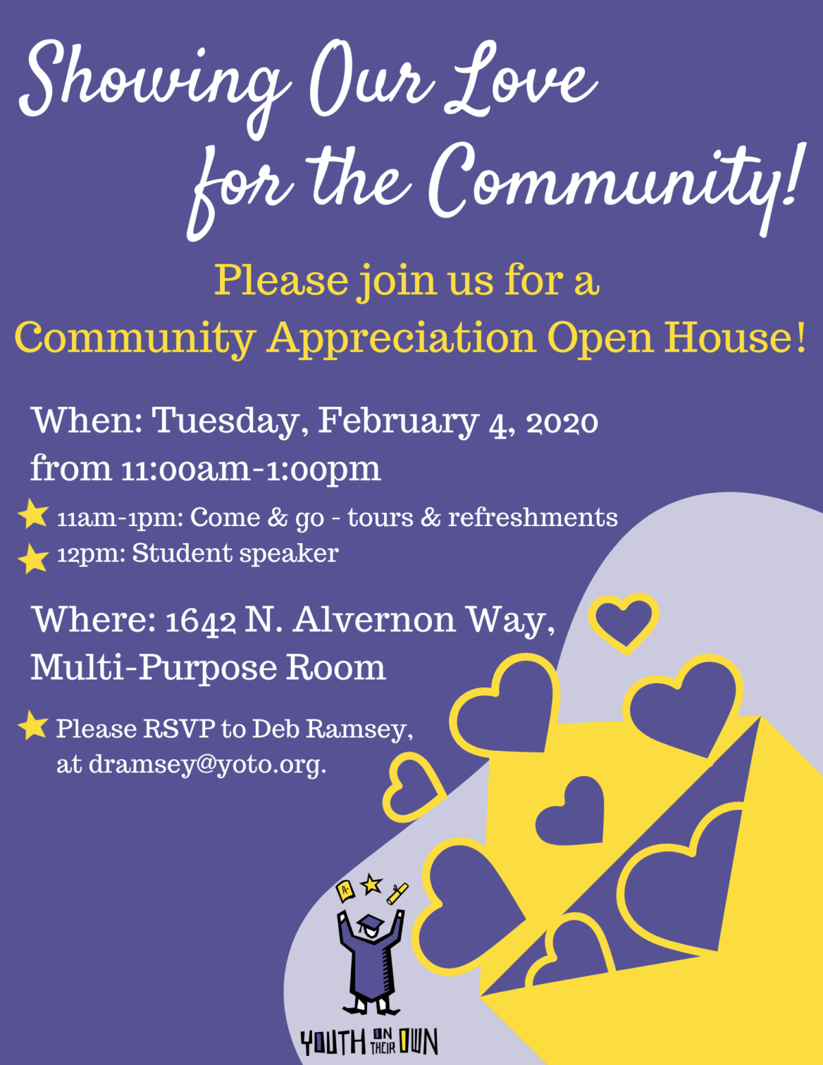 Join us for a Community Appreciation Open House! - Youth On Their Own